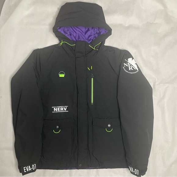 Evangelion | Jackets & Coats | Evangelion Down Filled Jacket Mens Size ...